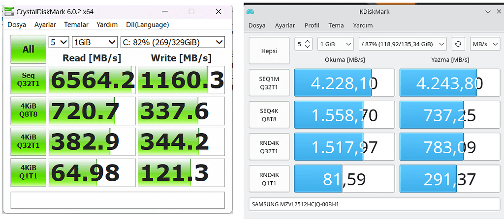 Nvme Disk hızı analizi - Ağ - Pardus Forumları - TÜBİTAK ULAKBİM
